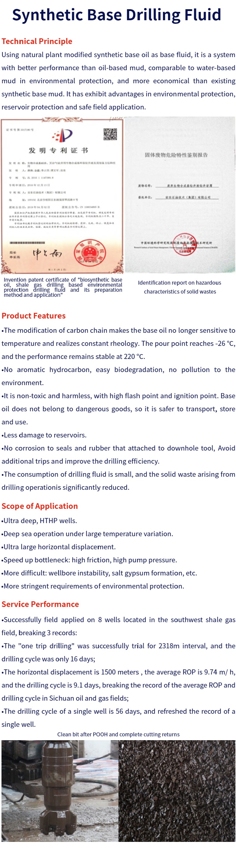 Synthetic Base Drilling Fluid Service